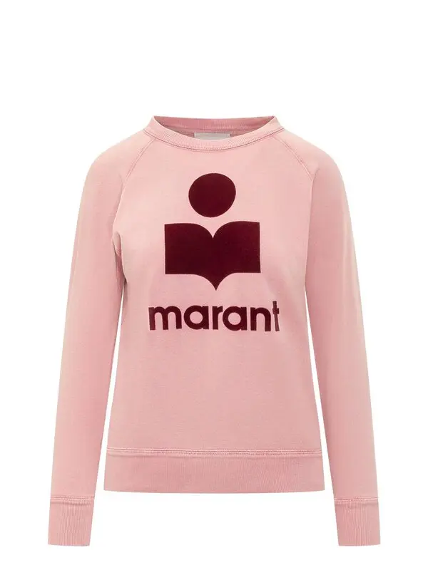 MARANT ETOILE Mini Sweatshirt T-shirt - Bubblegum/burgundy