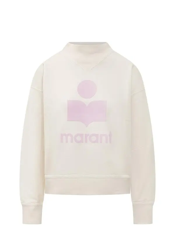 MARANT ETOILE Mini Sweatshirt T-shirt - Ecru/pink