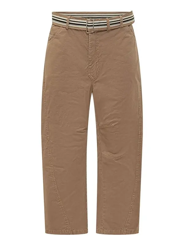MORDECAI Mini Paint Ntaloni With Belt - Khaki