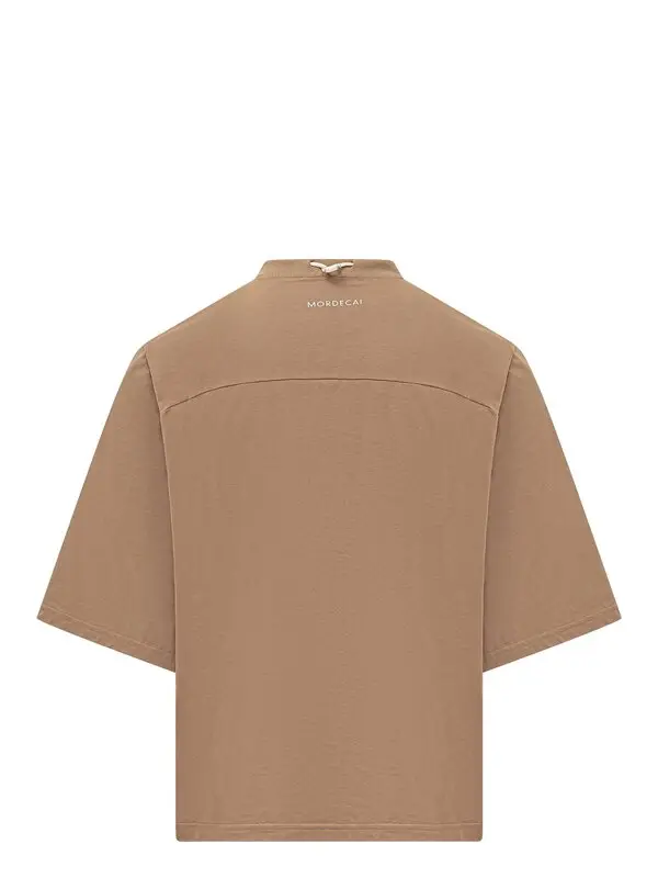 MORDECAI Mini T-shirt With Neck Cord - Khaki