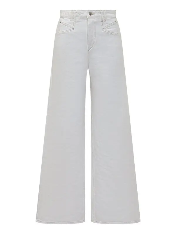 Isabel Marant Étoile High-waisted Denim Trousers - White