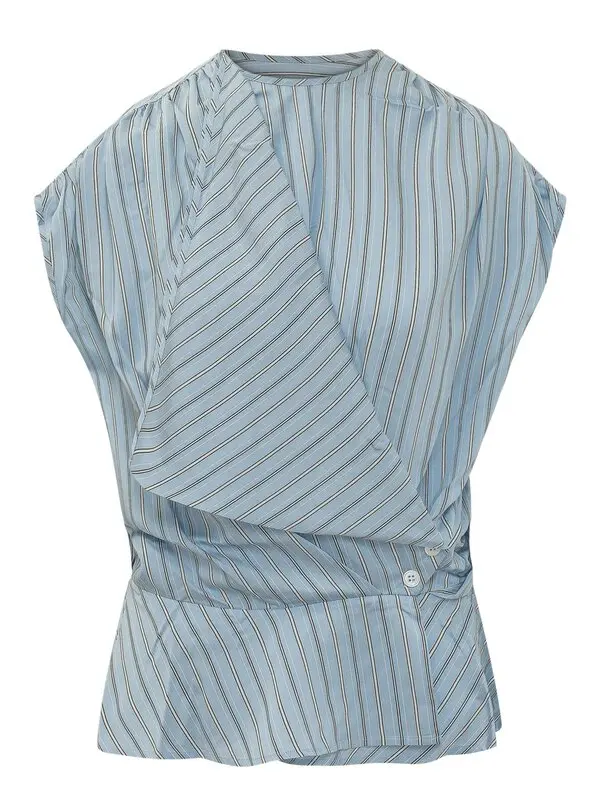 IRO PARIS Mini Draped Top - Blue