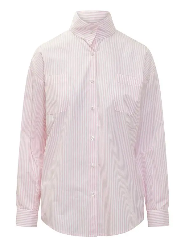 LE SULLY STUDIO Mini Over Shirt With Neck Corset - Rosa