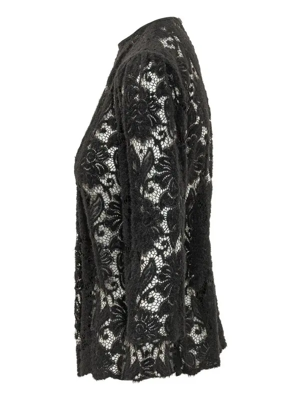LE SULLY STUDIO Lace-trim Studio Shirt - Nero