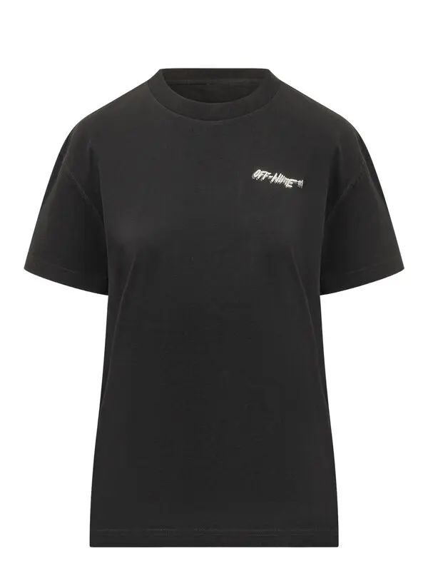 Off-White Signature Sketch Arrow T-shirt - Black/lemon Icing