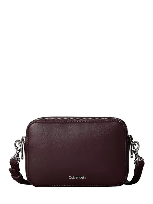 Calvin Klein Embossed Logo Crossbody Bag - Fudge