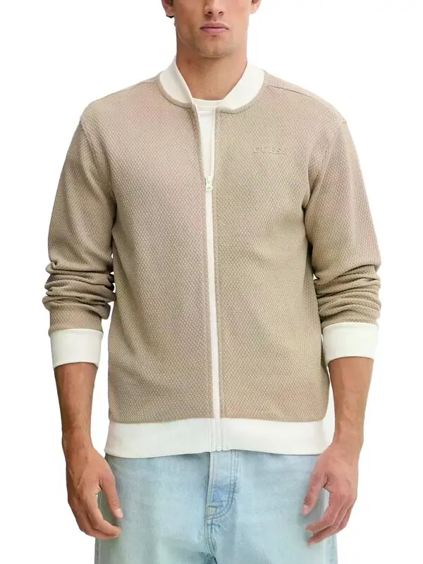 Guess Logo-detail Cardigan - Neutrals