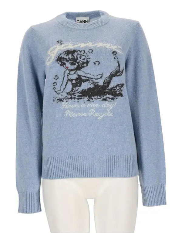 GANNI Graphic Knit Pullover - Multicolor