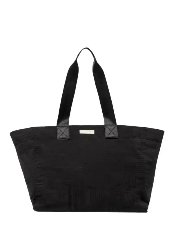 P.E Nation Nation Residency Grid-texture Logo-plaque Tote Bag - Black