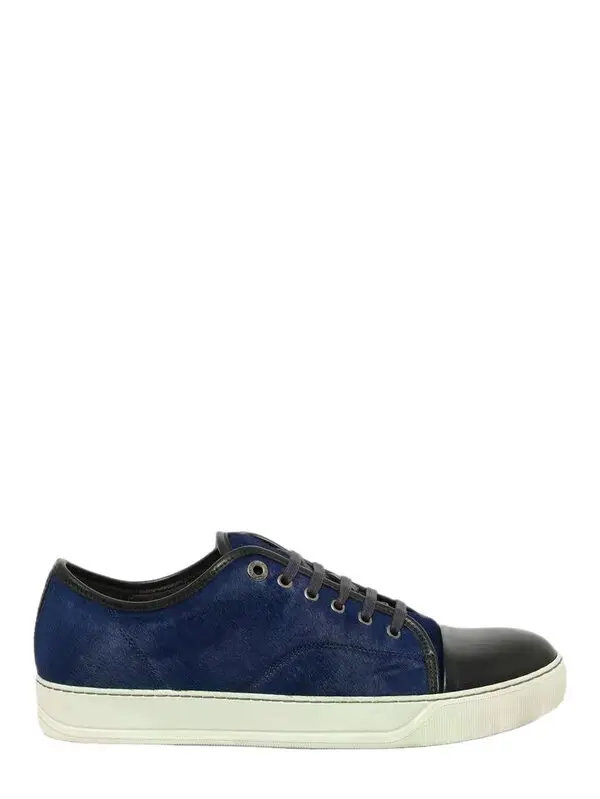 LANVIN Leather-trim Sneakers - Blue
