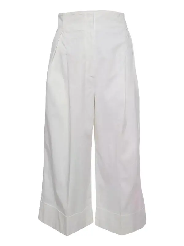 Max Mara Dart-detail Trousers - White