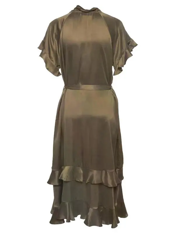 Zimmermann Smocked Flutter-sleeve Midi Dress - Green