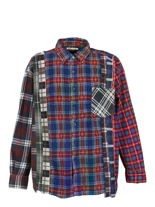 Needles Patchwork Shirt - Blue