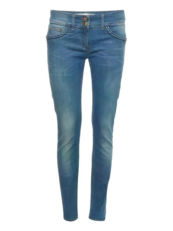 Elisabetta Franchi Belt-loops Denim Jeans - Blue