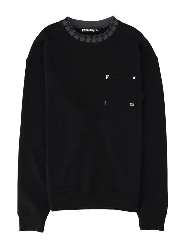 Palm Angels Printed Logo Sweatshirt - Black