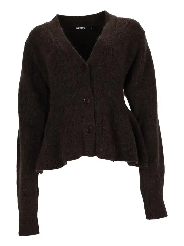 ROTATE BY BIRGER CHRISTENSEN Alpaca Blend Cardigan - Brown