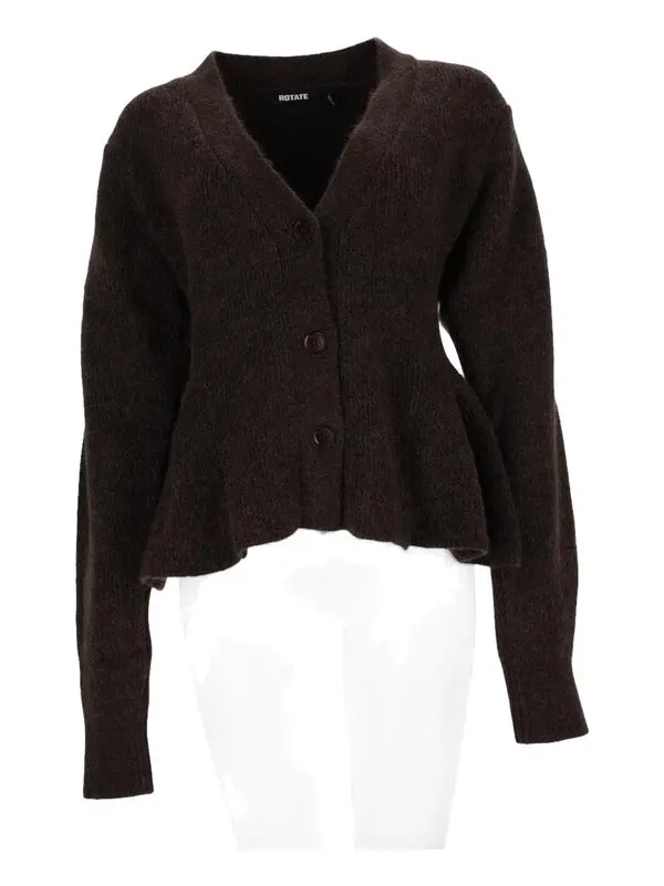 ROTATE BY BIRGER CHRISTENSEN Alpaca Blend Cardigan - Brown