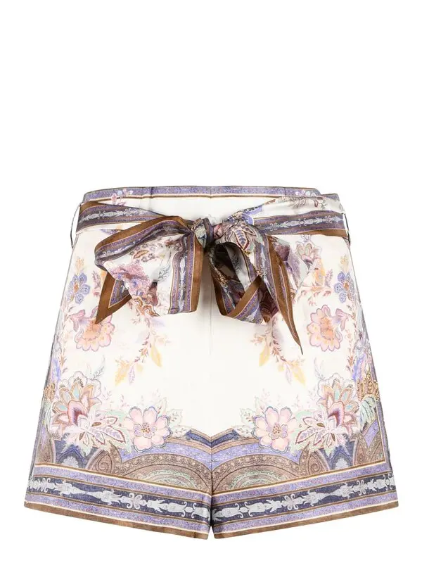 Zimmermann Linen Shorts - Cream