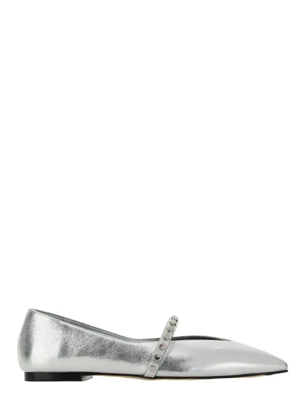 Alexander McQueen Leather Ballerinas - Silver