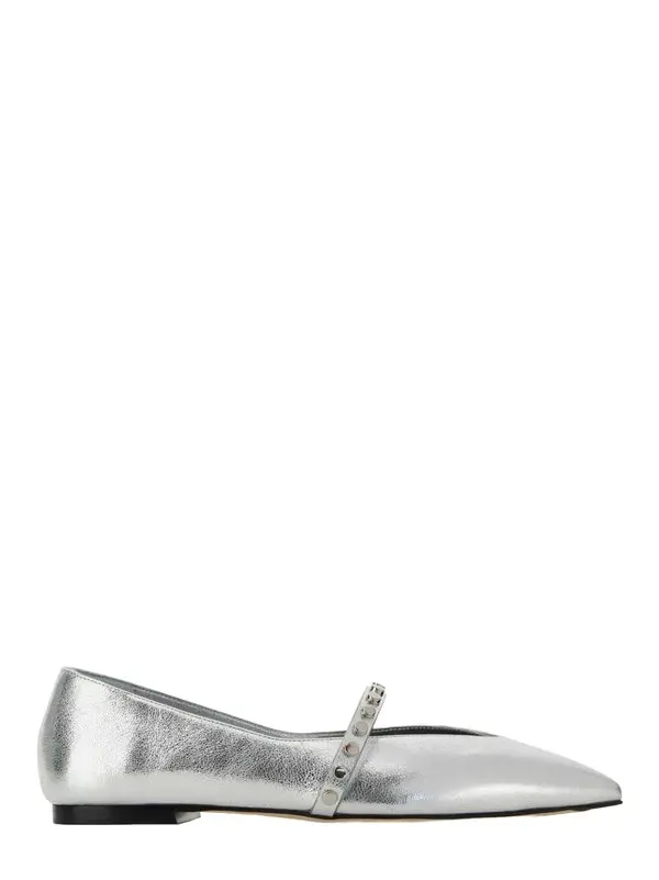 Alexander McQueen Leather Ballerinas - Silver