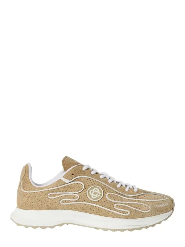 Casablanca Beige Suede Stade Sneaker - Multicolor