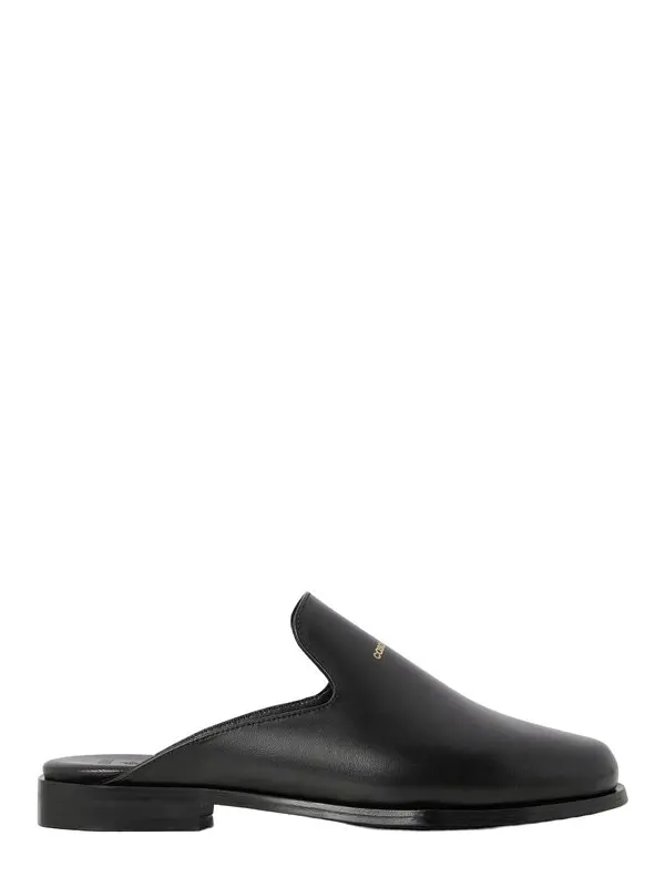 Casablanca Leather Loafer Mule - Black