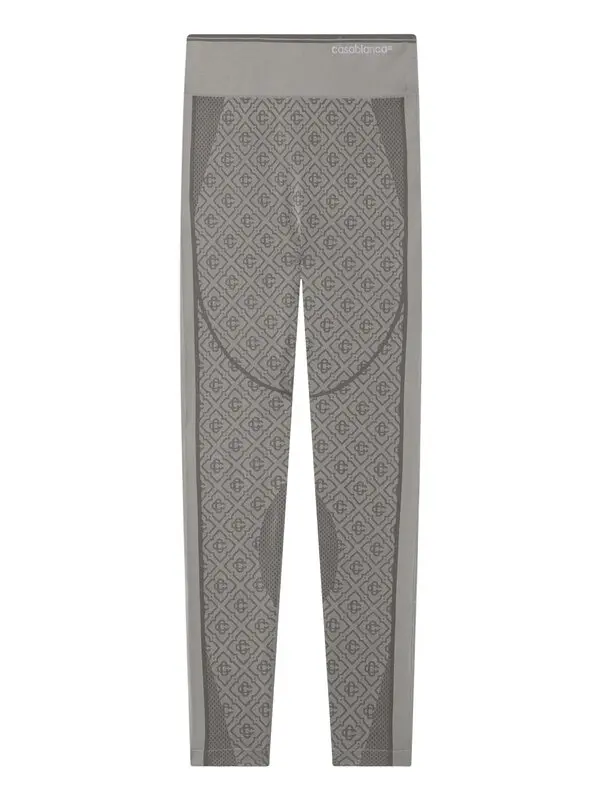 Casablanca Light Grey Seamless Monogram Leggings - Multicolor