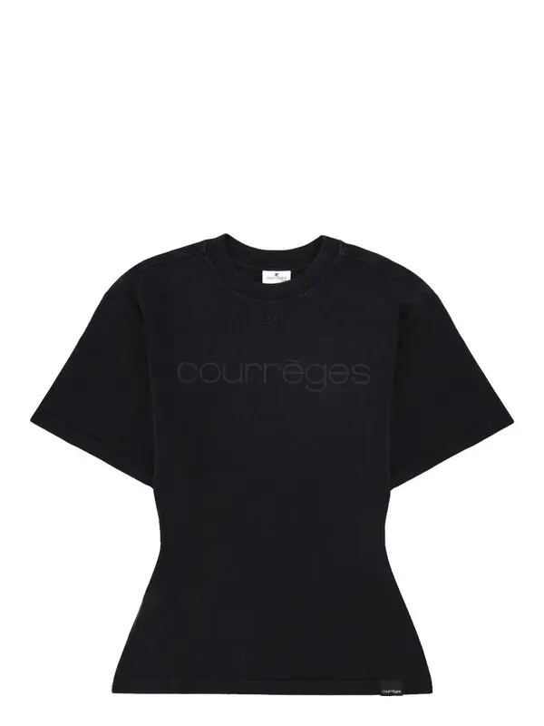 COURREGES Logo T-shirt - Black
