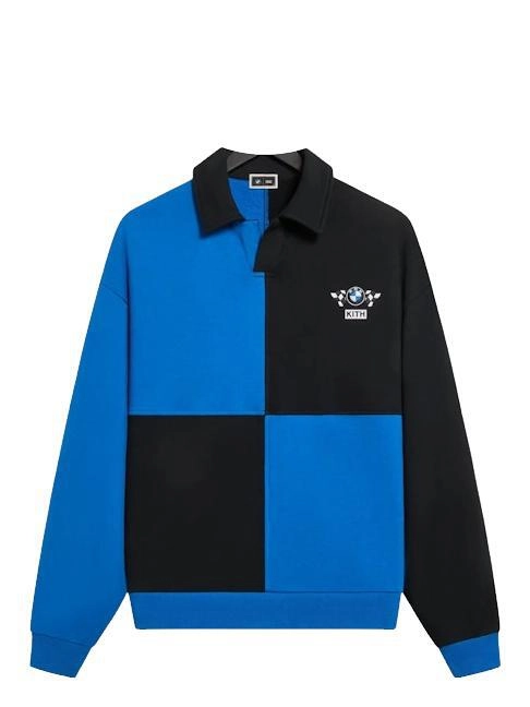 Kith X Bmw Checkered Nelson Rugby - Black