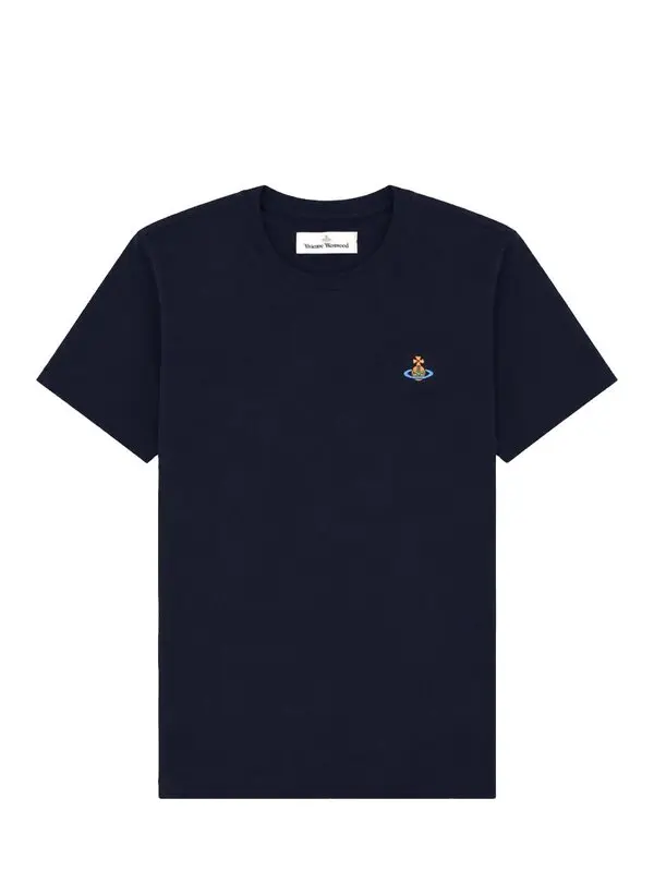 VIVIENNE WESTWOOD Cotton Embroidered T-shirt - Blue