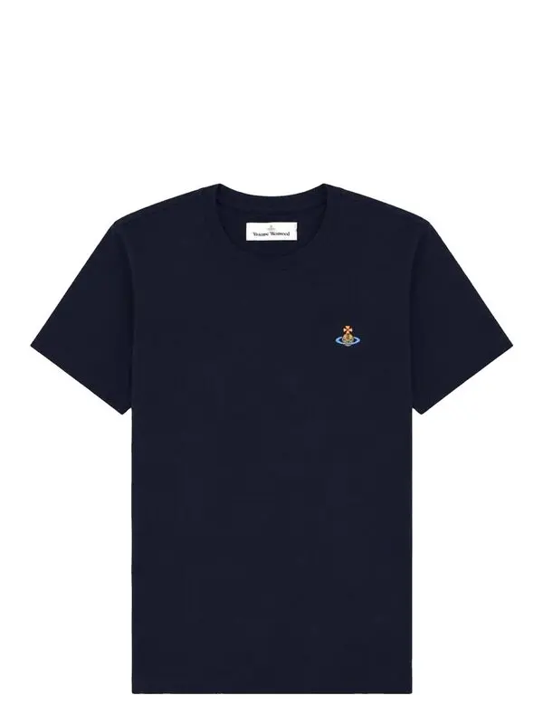 VIVIENNE WESTWOOD Cotton Embroidered T-shirt - Blue