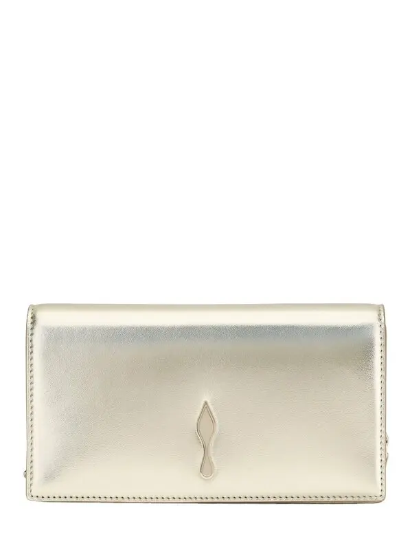 CHRISTIAN LOUBOUTIN Bettina Clutch In Laminated Leather - Gold