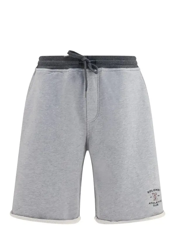 Brunello Cucinelli Cotton Drawstring Shorts - Gray