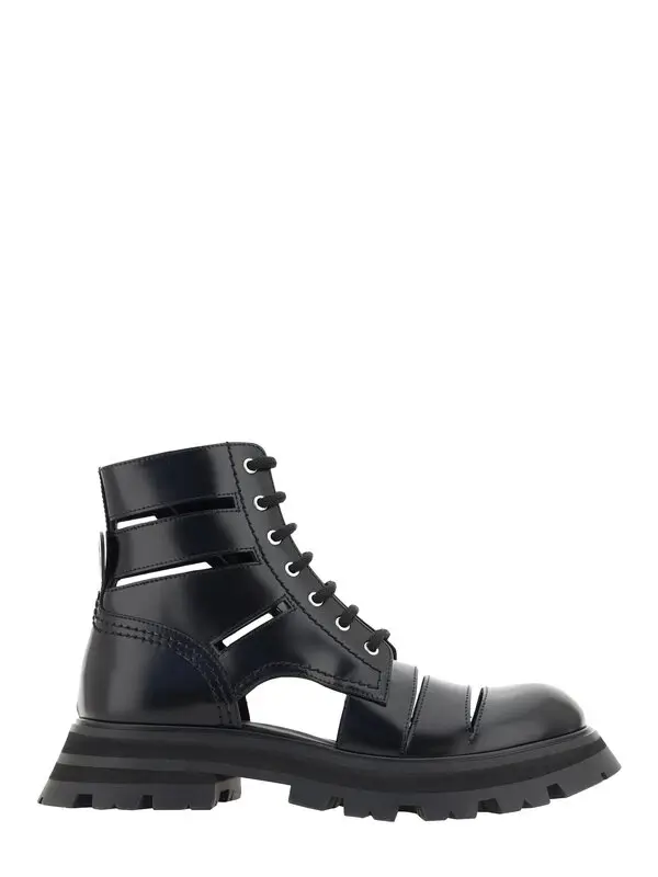 Alexander McQueen Wander Combat Boots - Black
