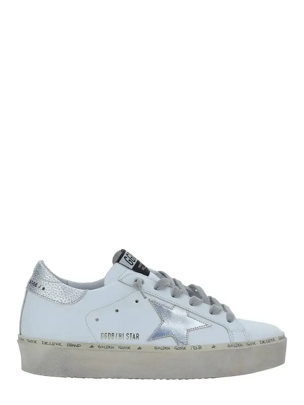 GOLDEN GOOSE Hi Star Leather Sneakers - White