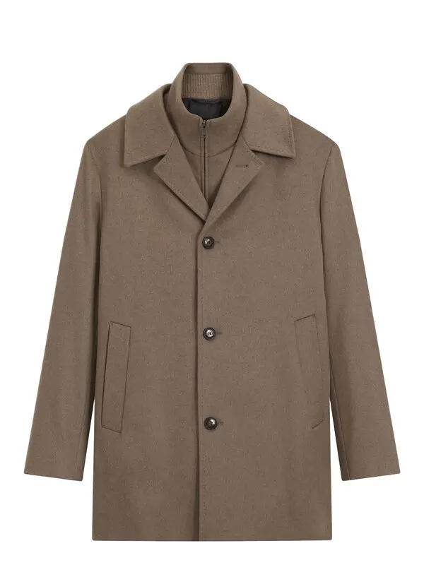 BOSS Italian Fabric Relaxed-fit Formal Coat - Light Brown