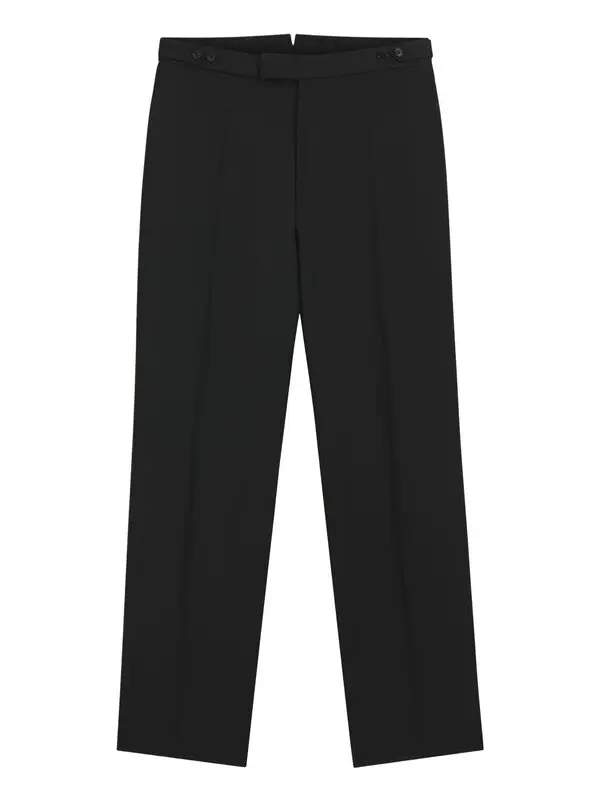 BOSS Regular-fit Tuxedo Pants In A Wool Blend - Black