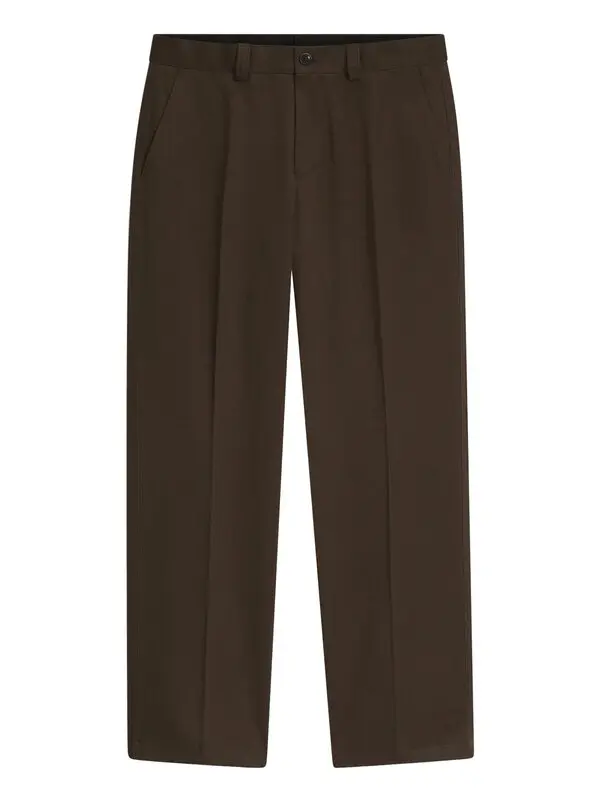BOSS Regular-fit Pants In Italian Cotton-cashmere - Light Green