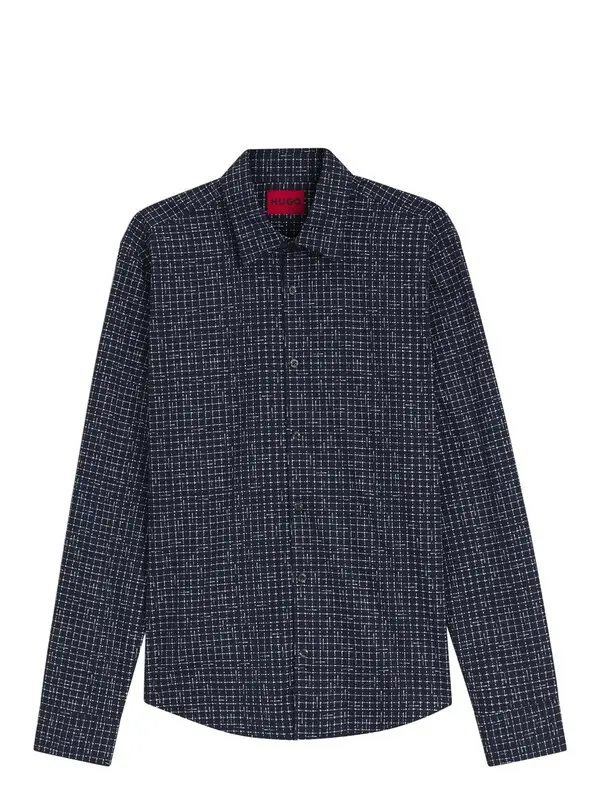 Hugo Slim-fit Cotton Shirt - Dark Blue