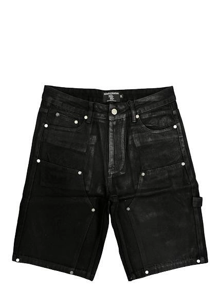 Mixed Emotion Worker Wax Shorts - Black