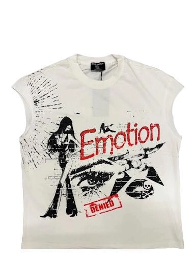 Mixed Emotion Starboy Sleeveless Tee Shirt - White