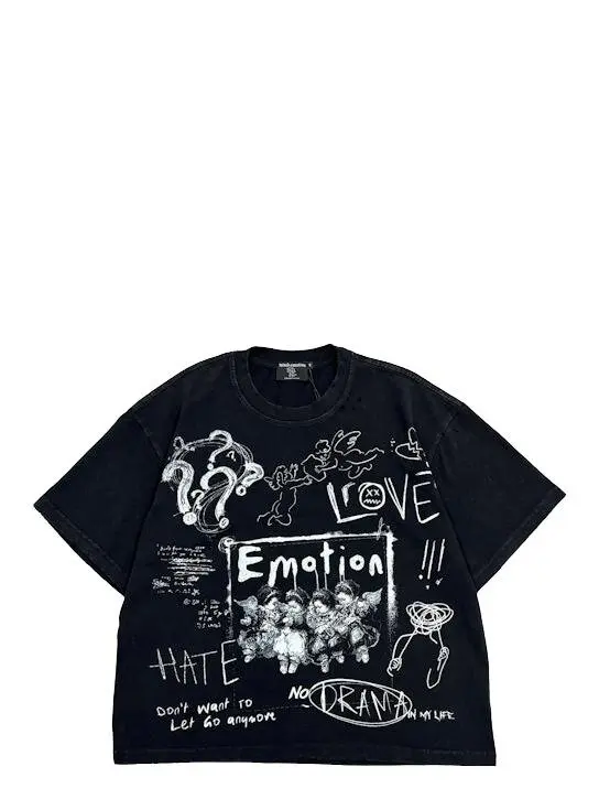 Mixed Emotion Chaos Tee Shirt - Black