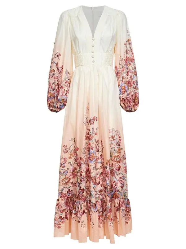 Zimmermann Floral-print Cotton Awaken Maxi Dress - Multicolor
