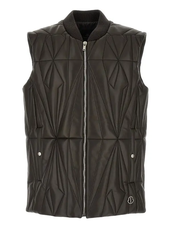 Rick Owens Moncler + 'geocamo Flight' Vest - Brown