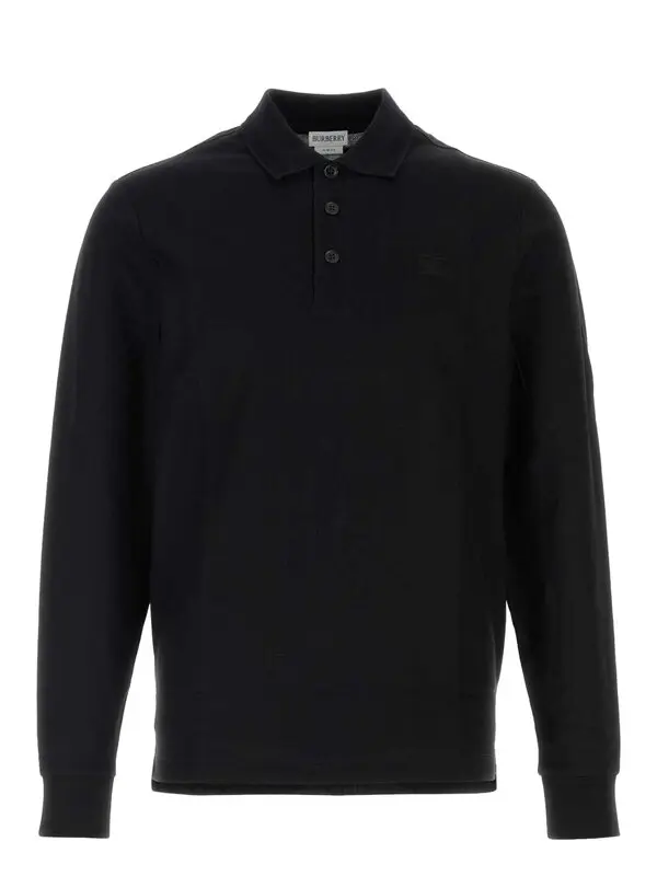 Burberry Piquet Polo Shirt - Black
