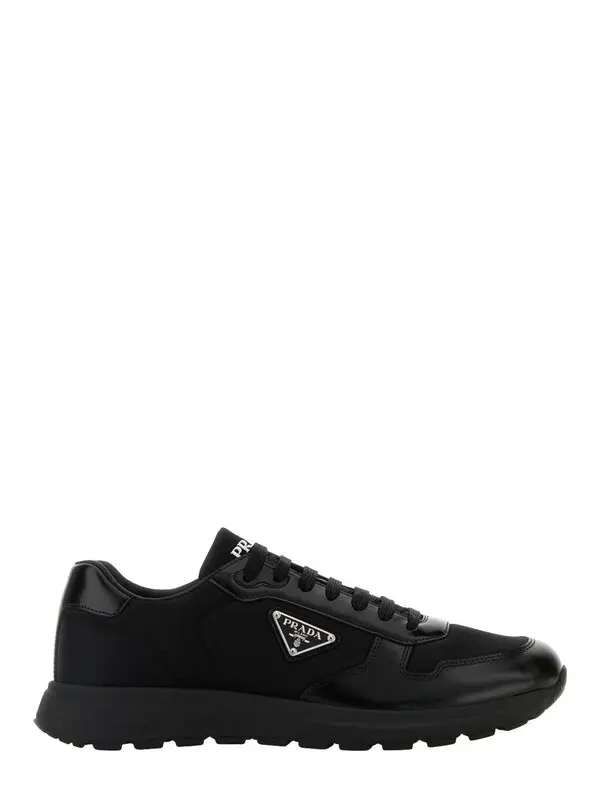 Prada Nylon And Leather Prax 2.0 Sneakers - Black