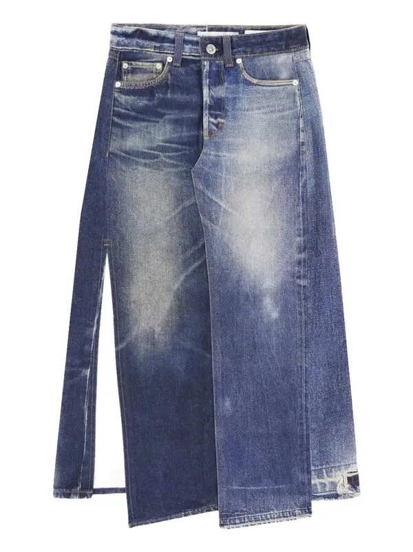 Our Legacy Printed Organic Cotton Denim Bottom - Multicolor