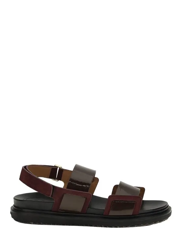 Marni Double-strap Fussbett Sandals - Black