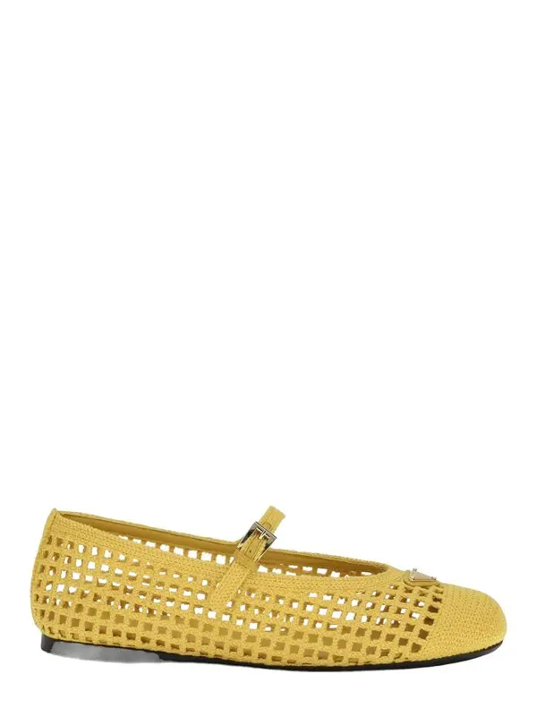 Prada Crochet Ballerinas - Yellow