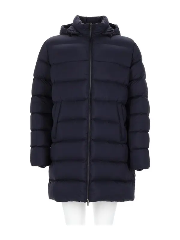 Herno Hooded Padded Coat - Blue